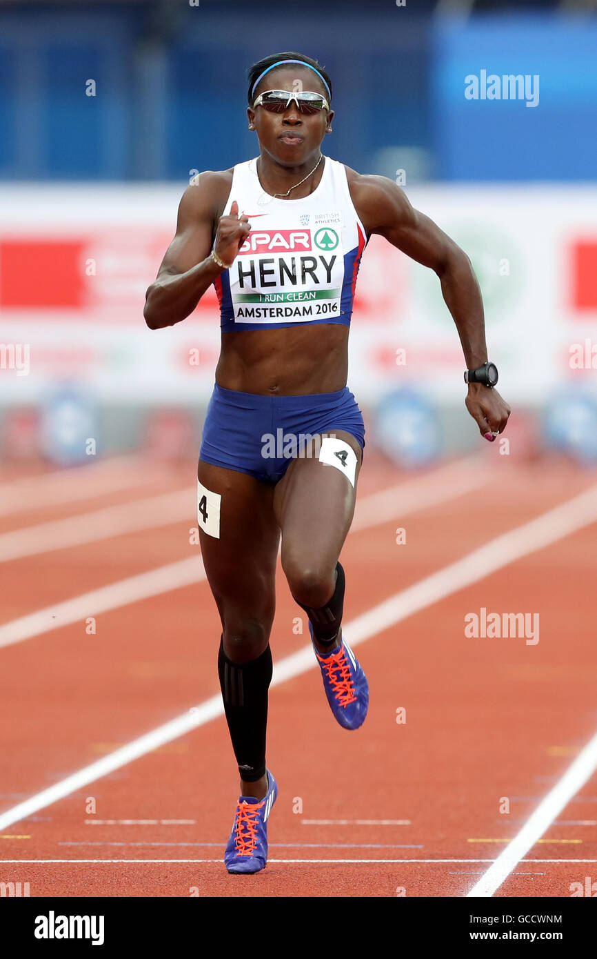 Great Britain's Desiree Henry wins heat 3 of the Women's 100 metre ...