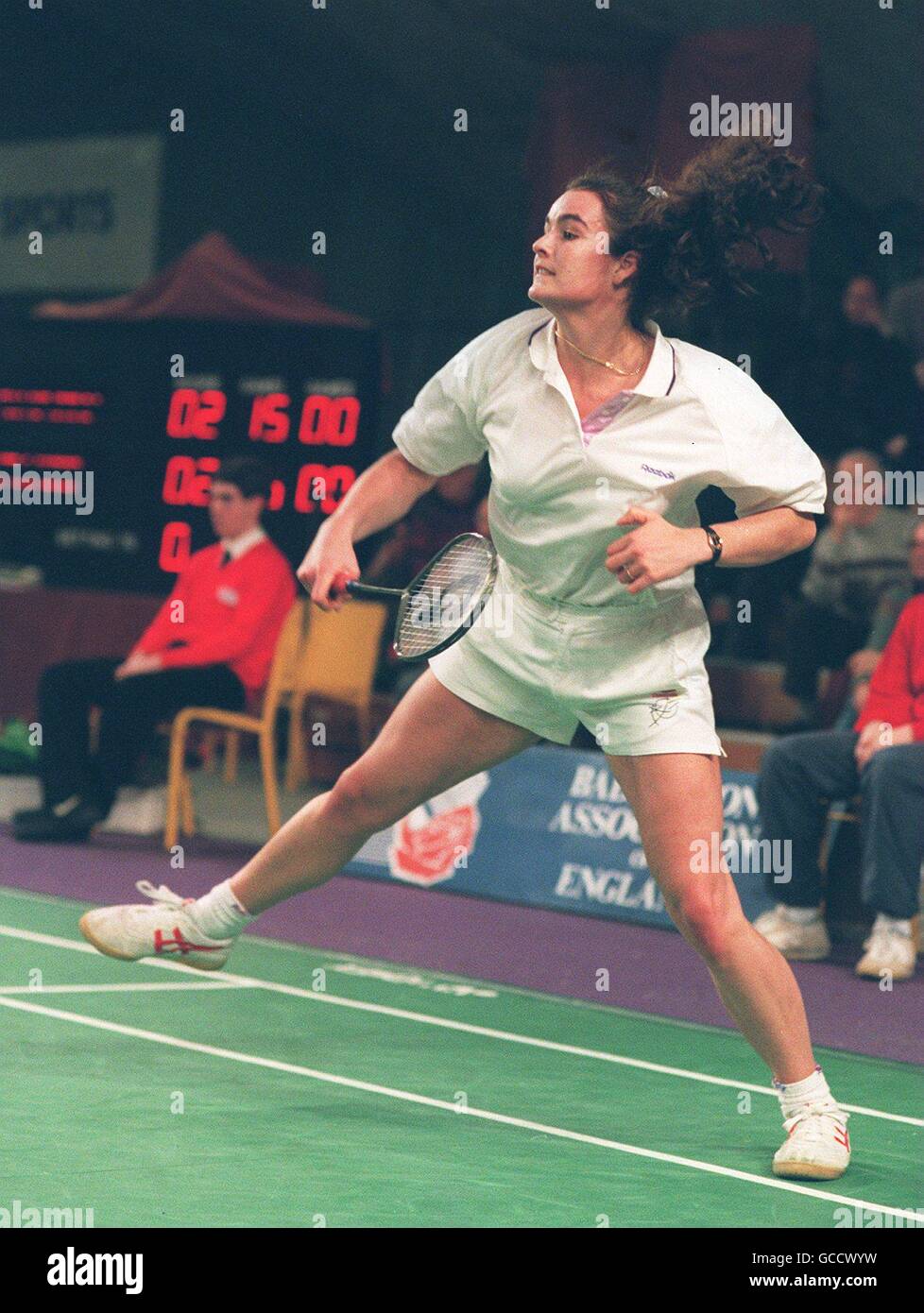 BADMINTON. JOANNE WRIGHT Stock Photo - Alamy