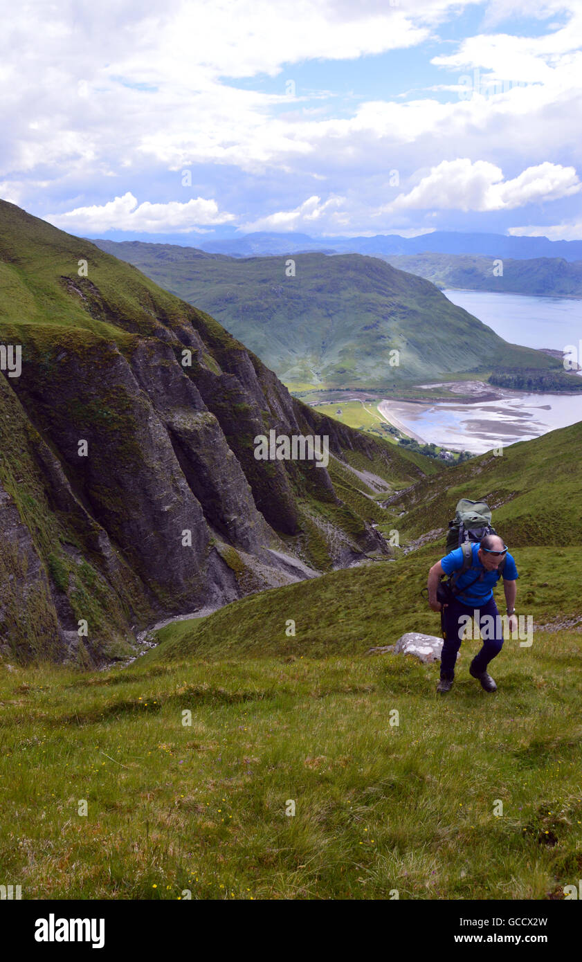 Climbing up the Gorge at the top of Allt Slochd a Mhogha on Route to ...