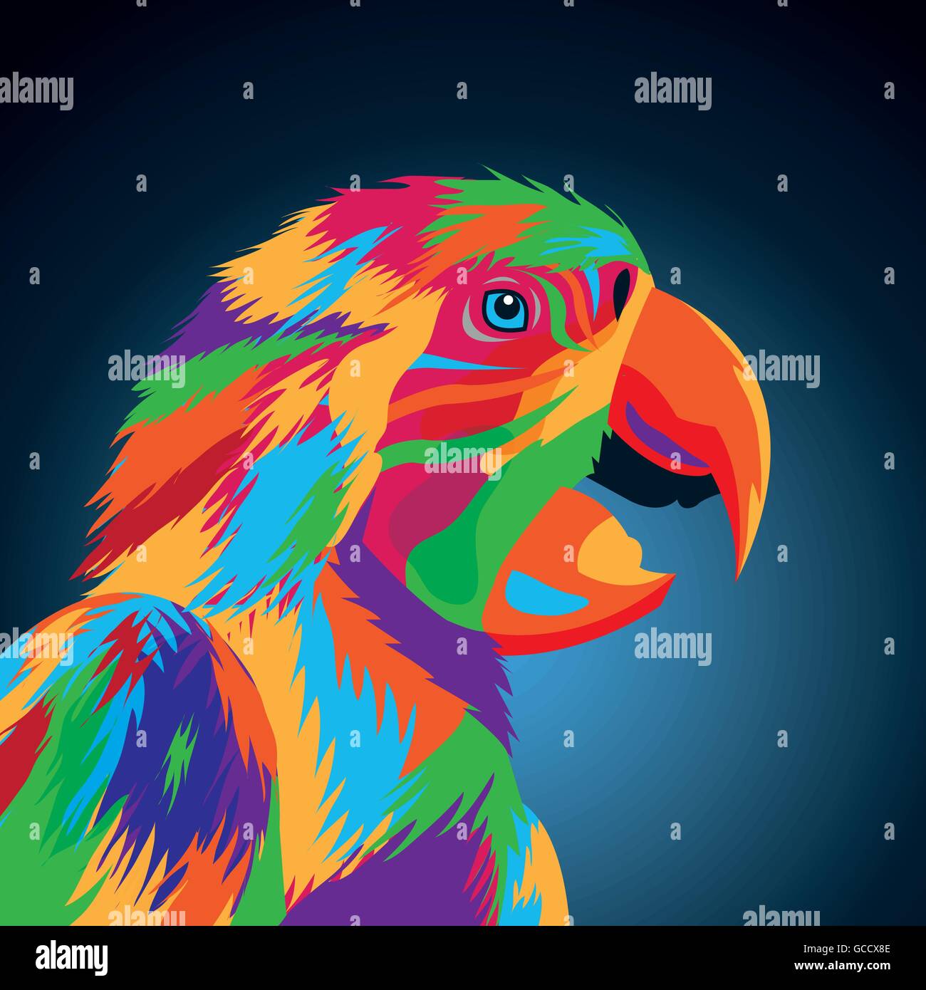 Parrot bird icon. Animal and art design. Vector graphic Stock Vector ...