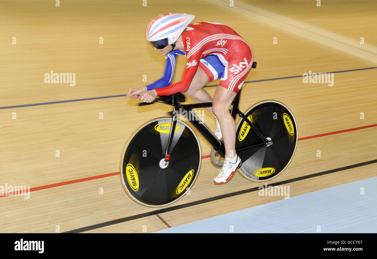 Britain's Wendy Houvenaghel during a training session ahead of the ...