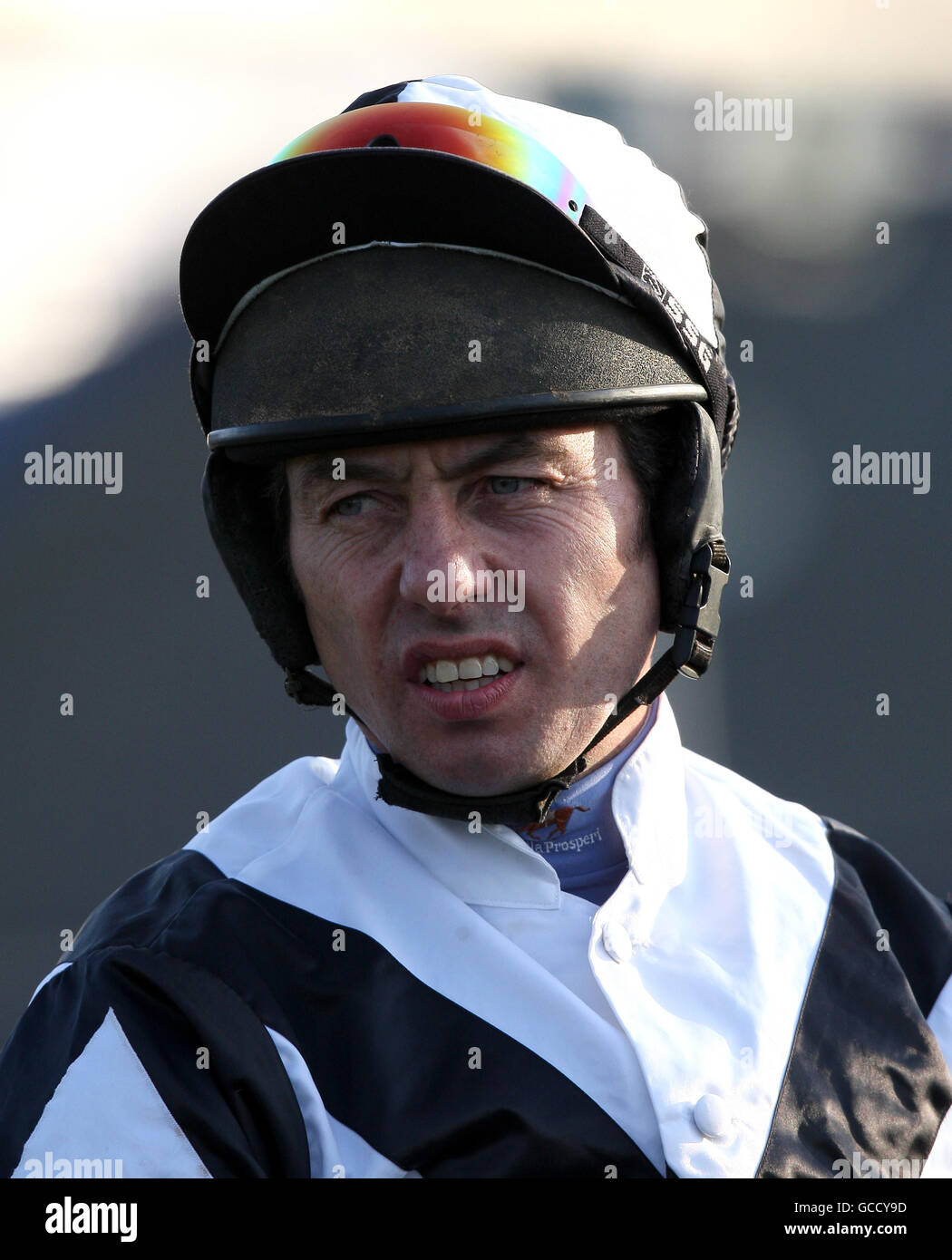 Horse Racing - Leicester Racecourse. Mr A. Martin, Jockey Stock Photo ...