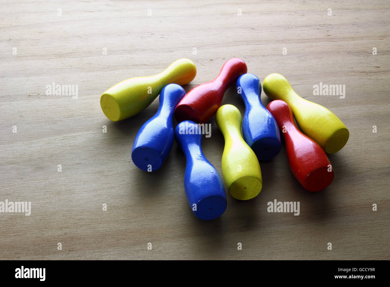 Miniature Bowling Pins Stock Photo - Alamy