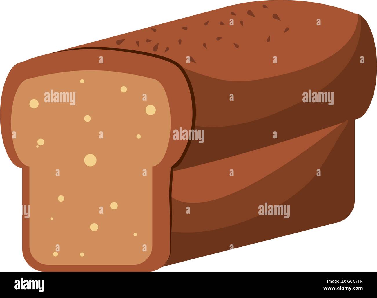 Toast Bread icon. Bakery design. Vector graphic Stock Vector Image ...