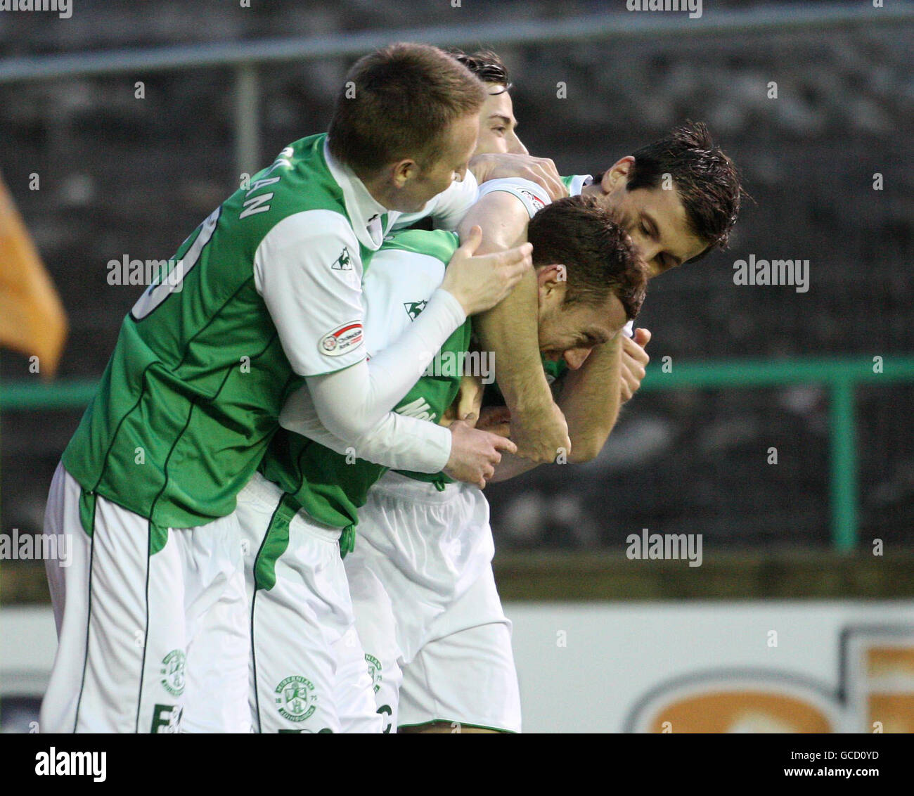 Hibernian's Patrick Cregg celebrates the first goal during the ...