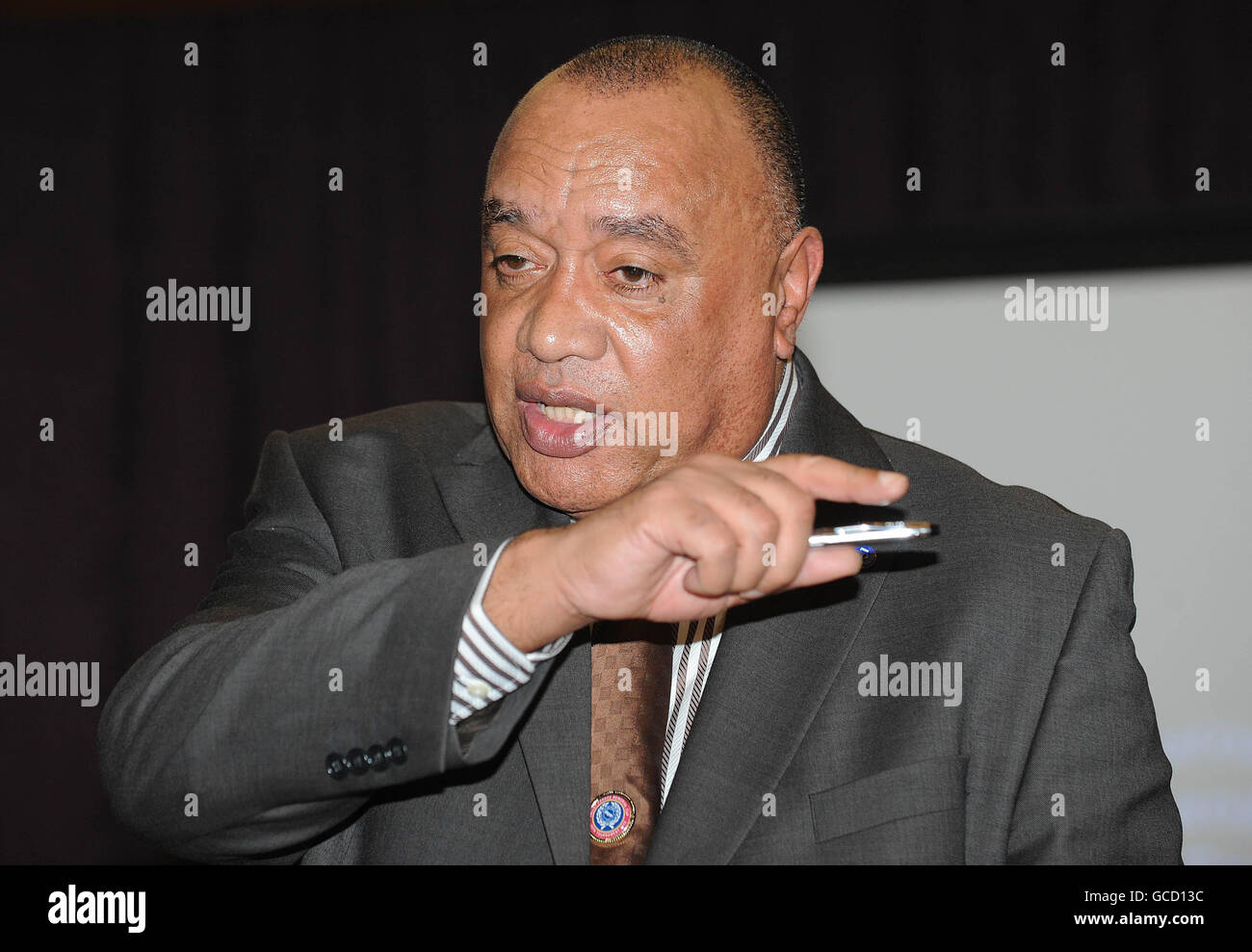 Colin Moses, National Chairman of the Prison Officers Association gives ...