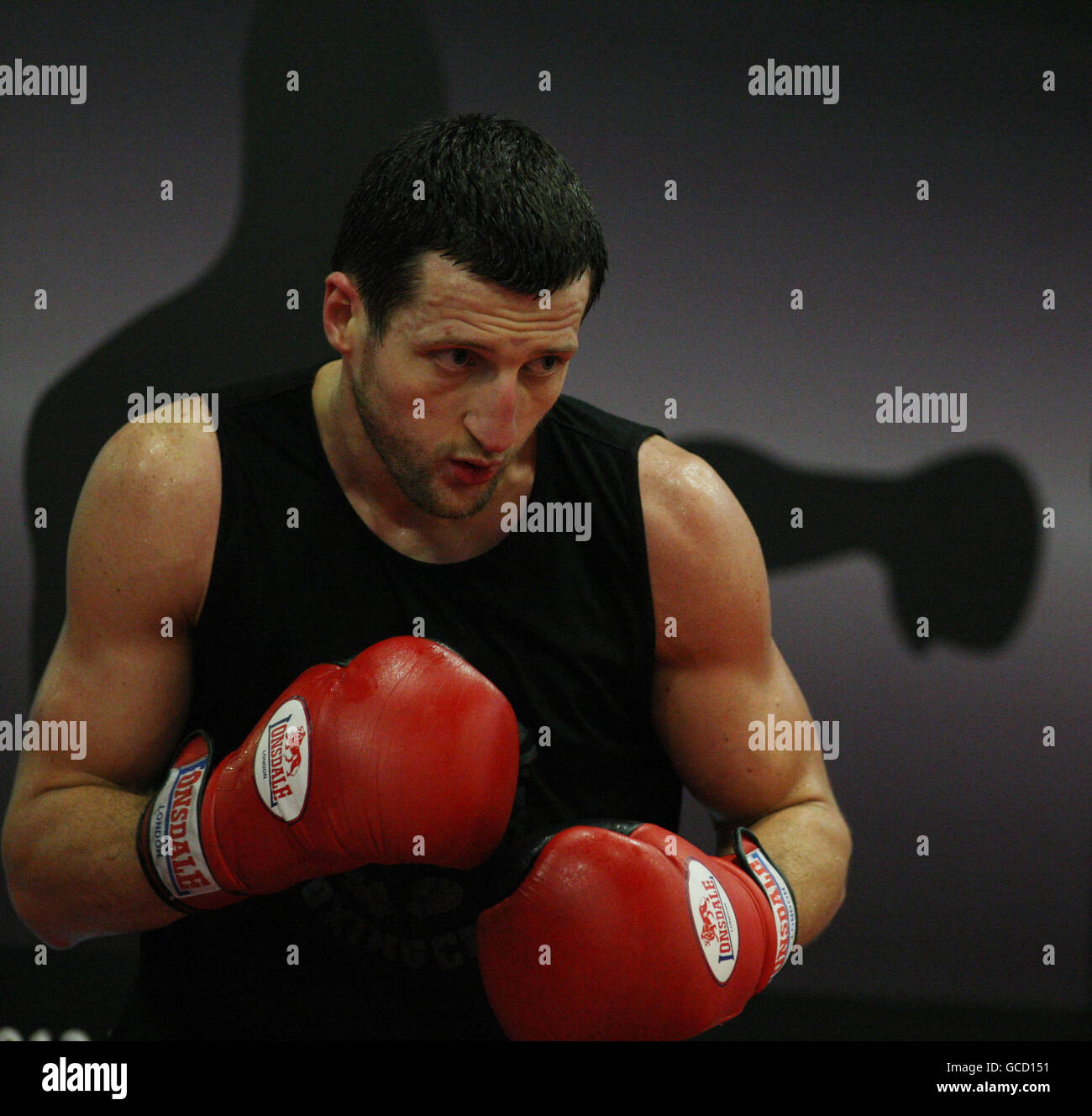 WBC Super Middleweight champion Carl Froch during a training session at ...