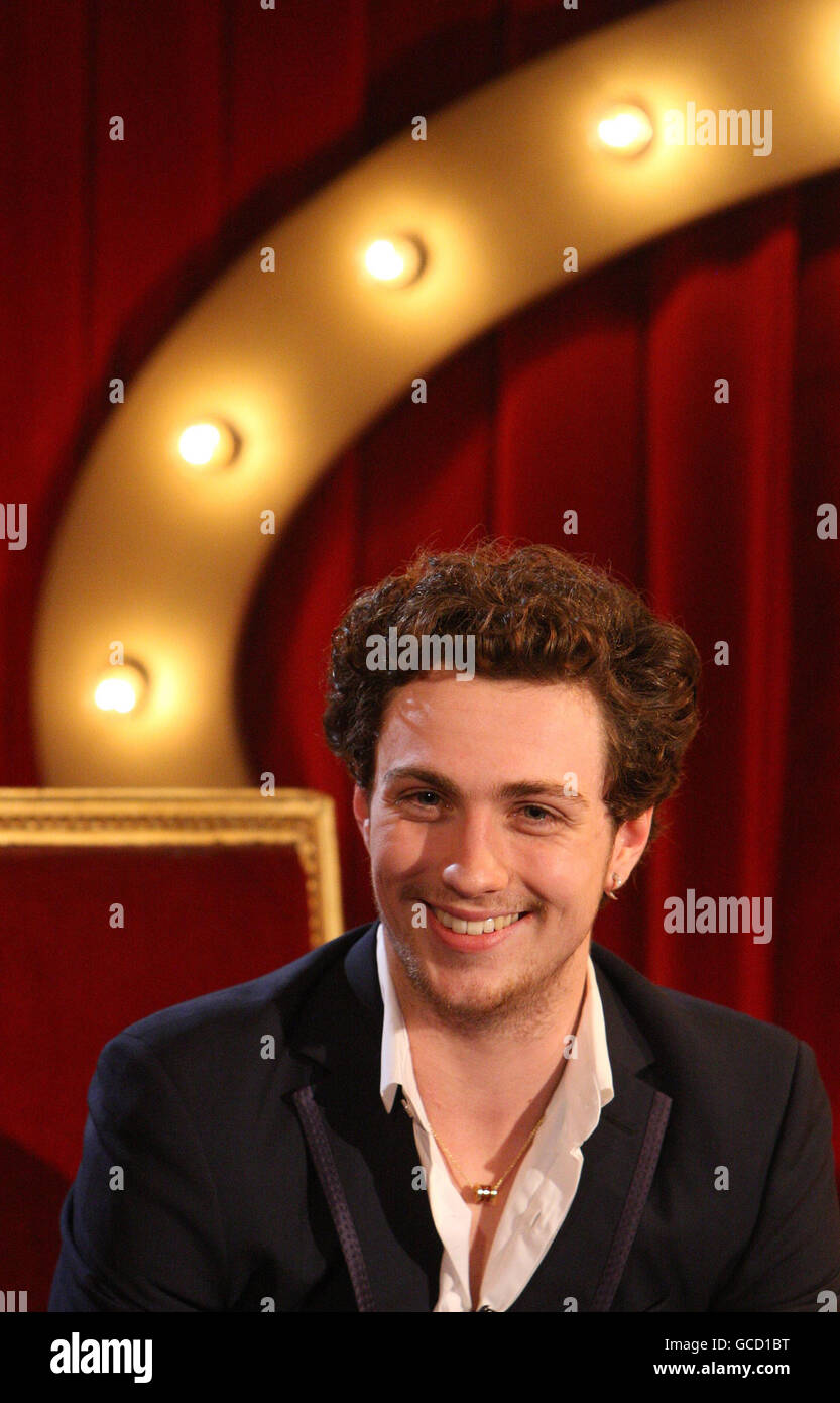 Actor Aaron Johnson during the recording of 'Justin Lee Collins: Good ...