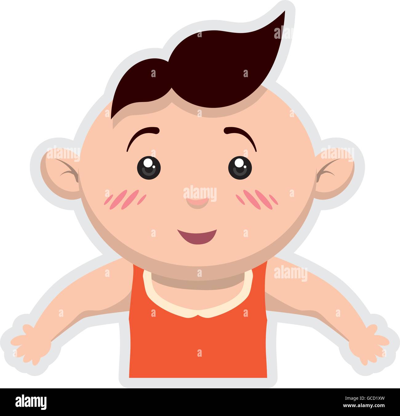 Boy cartoon icon. Baby concept. Vector graphic Stock Vector Image & Art ...