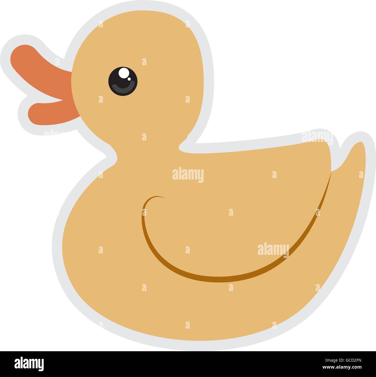 Cartoon duck icon. Animal concept. Vector graphic Stock Vector Image ...