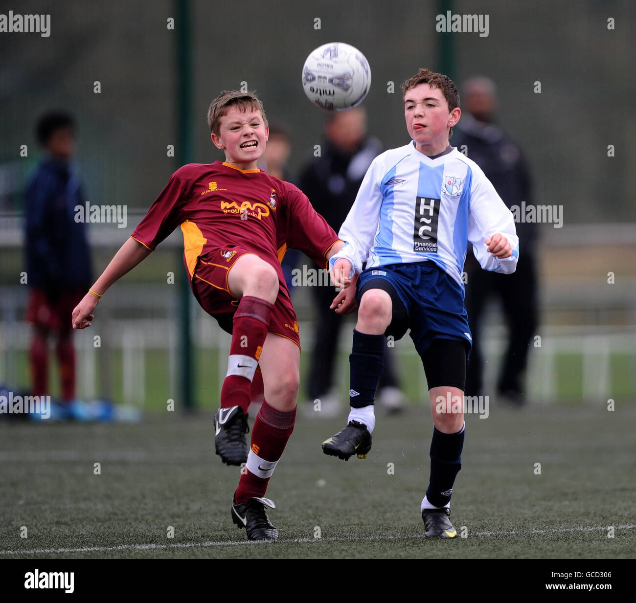 Action from Bradford City (left) and Galway (right) during the 25th ...