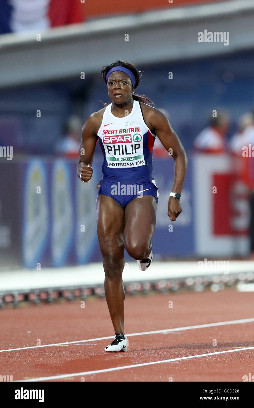 Great Britain's Asha Philip in the Women's 100 metre Final during day ...