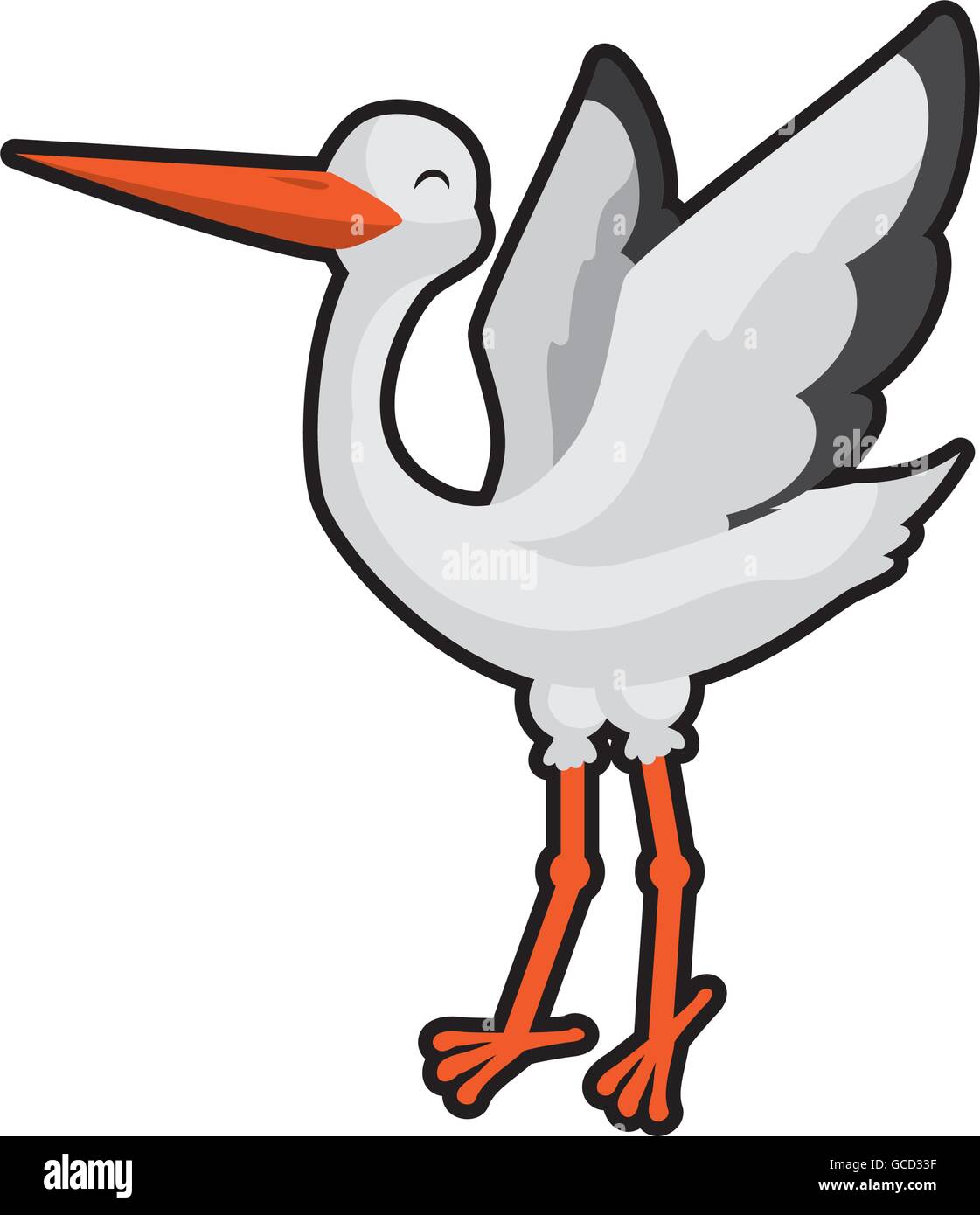 stork icon. Animal concept. Vector graphic Stock Vector Image & Art - Alamy