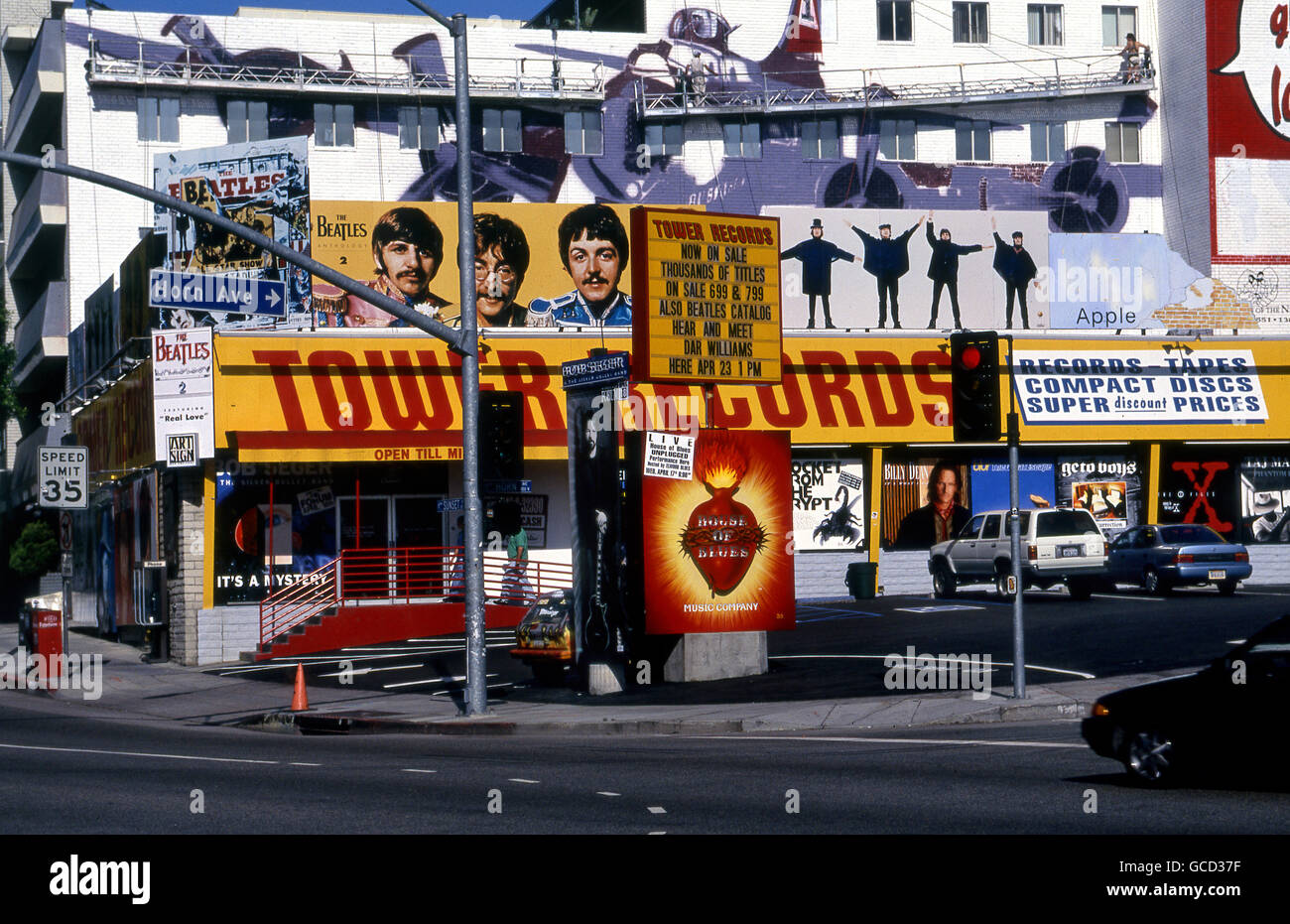 Tower Records on the Sunset Strip circa 1990s Stock Photo - Alamy