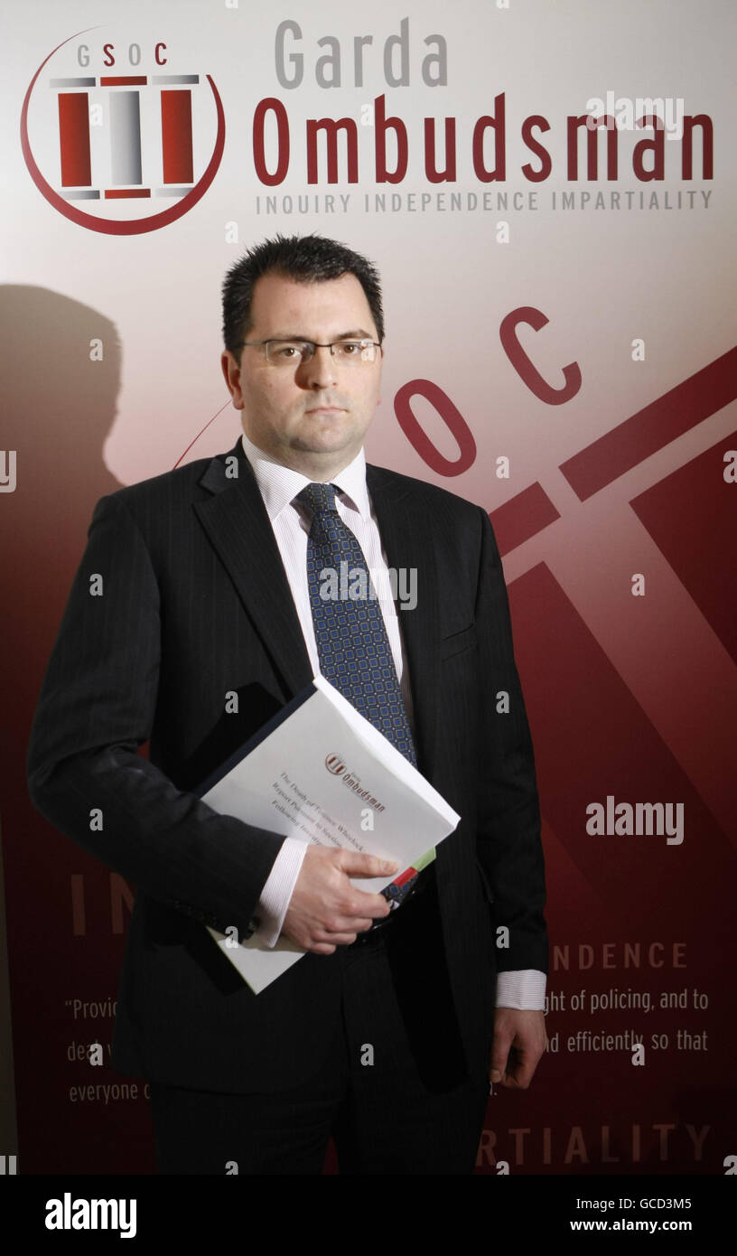 Senior investigating officer Brian Doherty holds the Garda Siochana ...