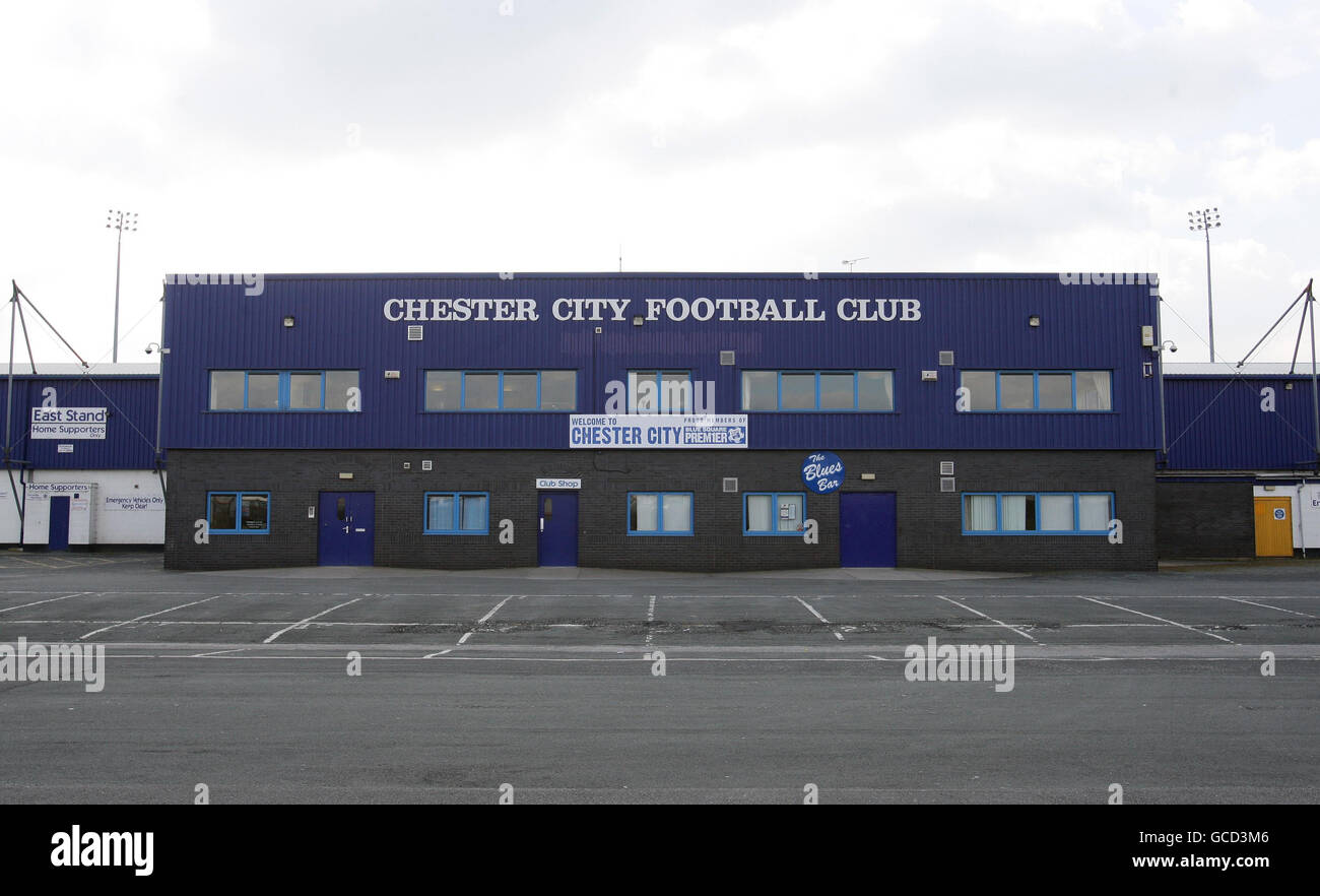 A general view of the Deva Stadium, home of Chester City Football Club ...