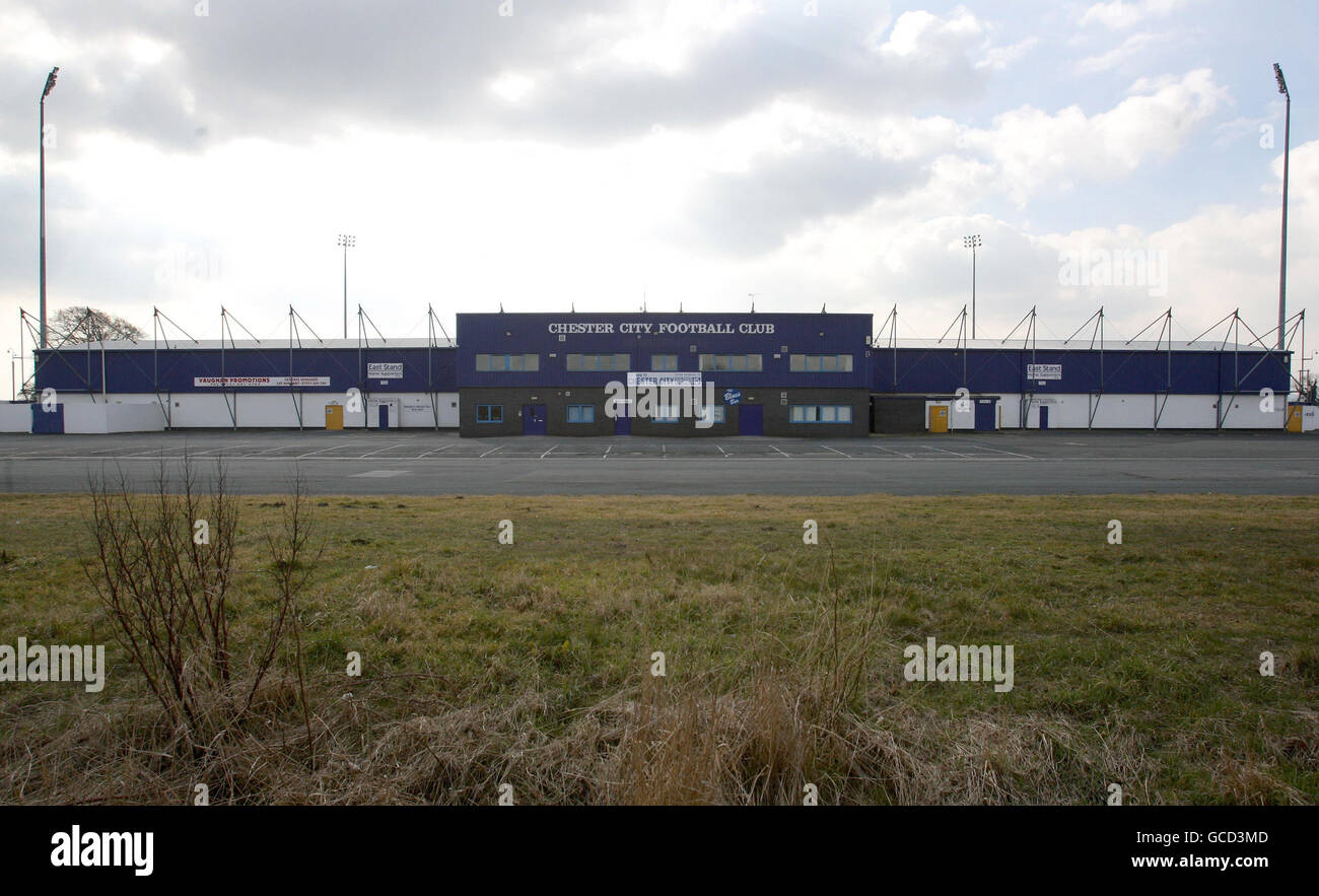 A general view of the Deva Stadium, home of Chester City Football Club ...