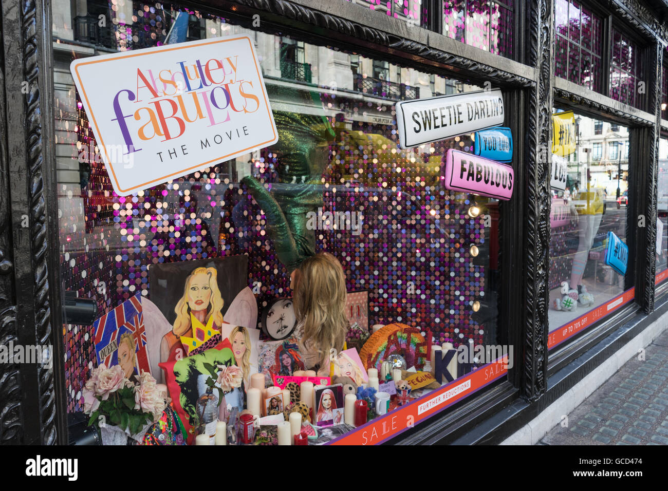Absolutely Fabulous window display at Liberties Store in London Stock ...