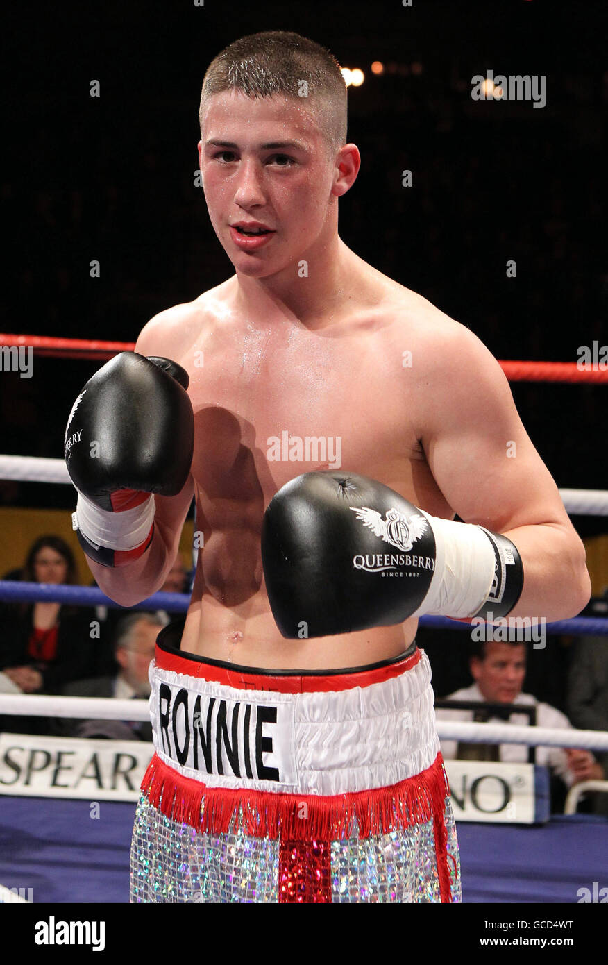 Ronnie heffron after the welterweight bout at the echo arena hi-res ...