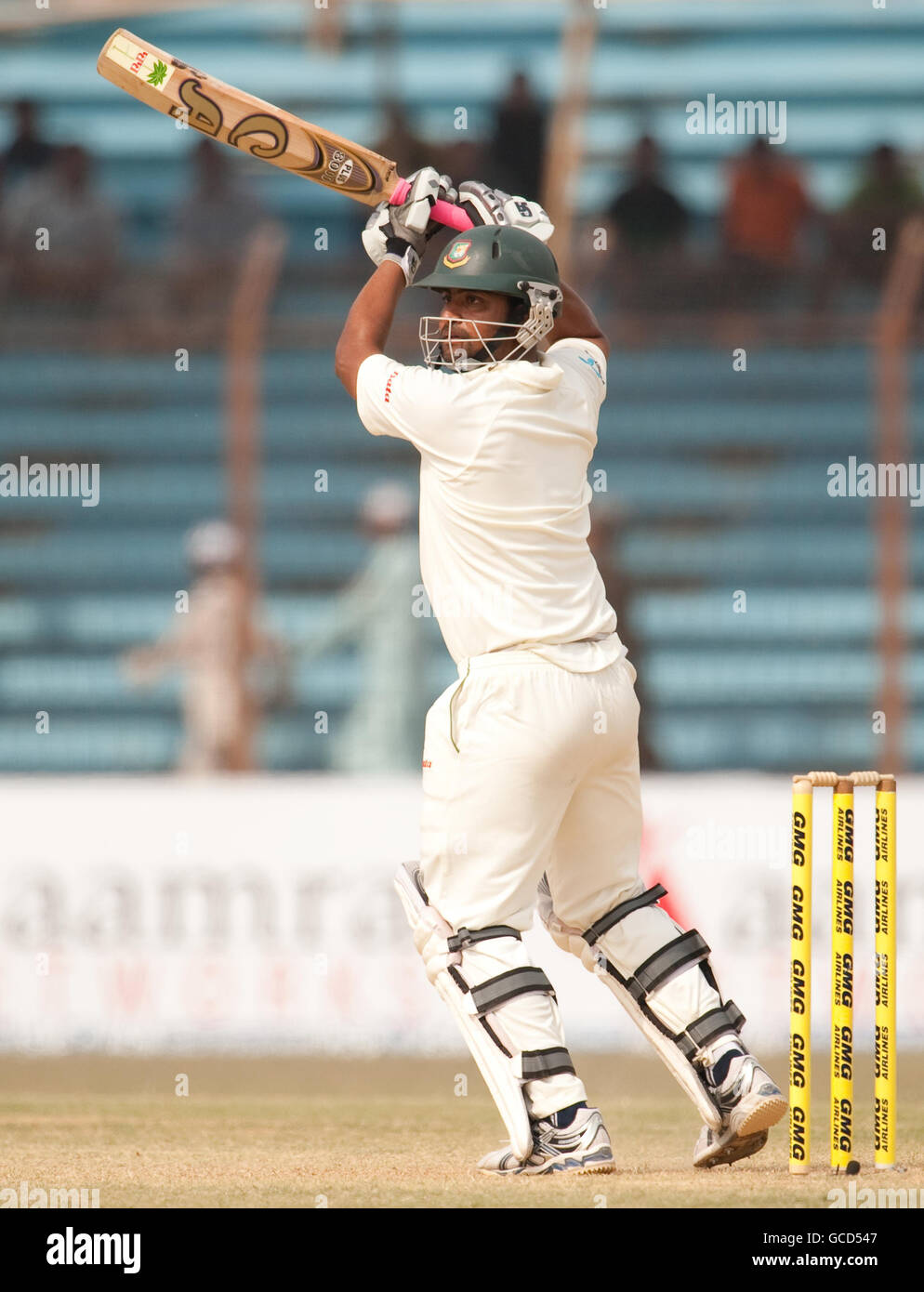 Bangladeshs tamim iqbal bats first test jahur ahmed chowdhury stadium ...