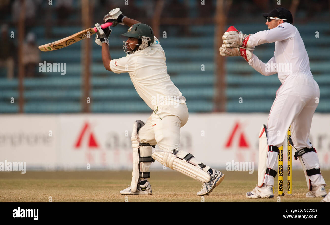 Bangladeshs tamim iqbal bats first test jahur ahmed chowdhury stadium ...
