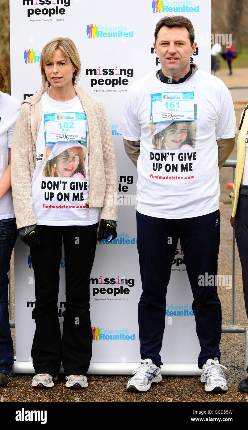 Kate mccann takes part in miles missing people run hi-res stock ...