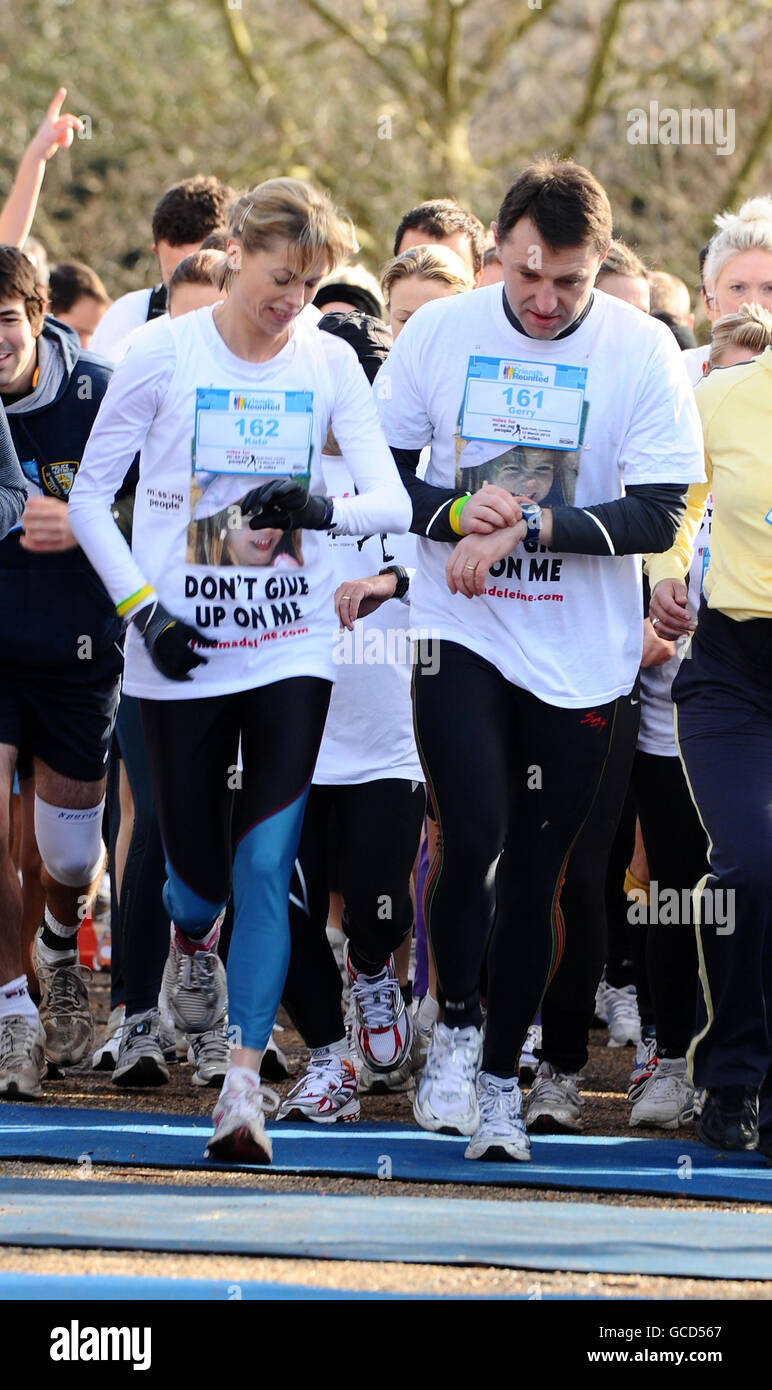 Kate takes part in the miles for missing people run hi-res stock ...