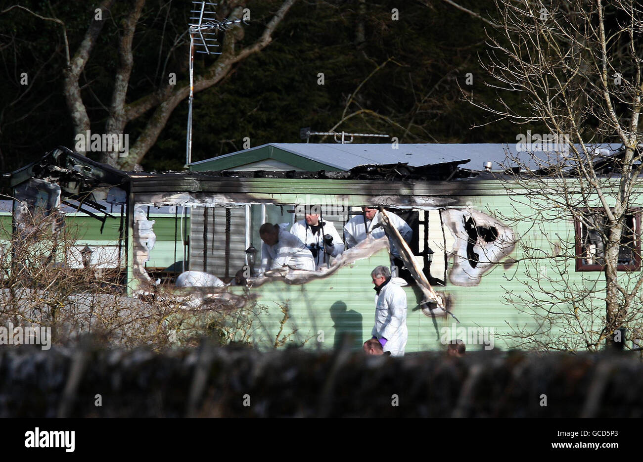 Fire Damaged Caravan High Resolution Stock Photography and Images - Alamy