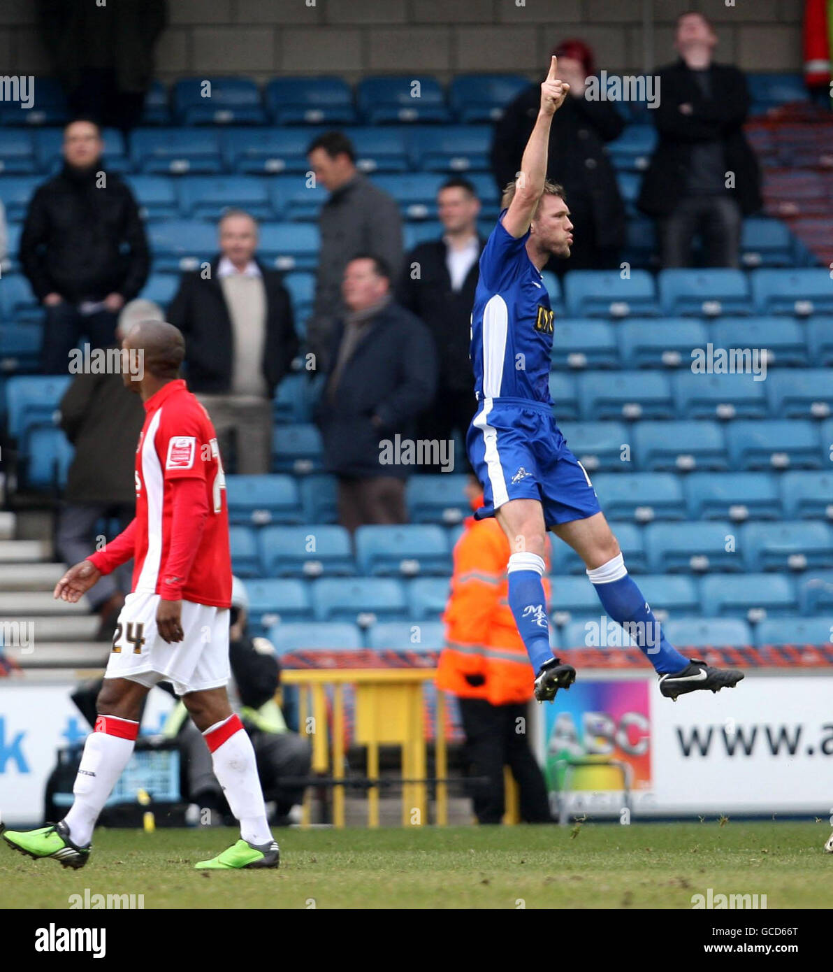 Millwall's Darren Ward celebrates scoring the first goal during the ...