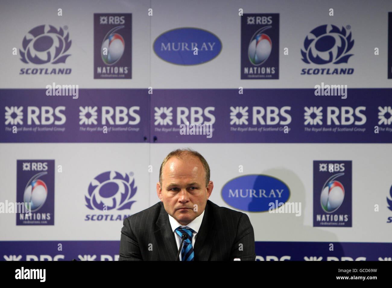 Scotland Head coach Andy Robinson at the after match press conference ...