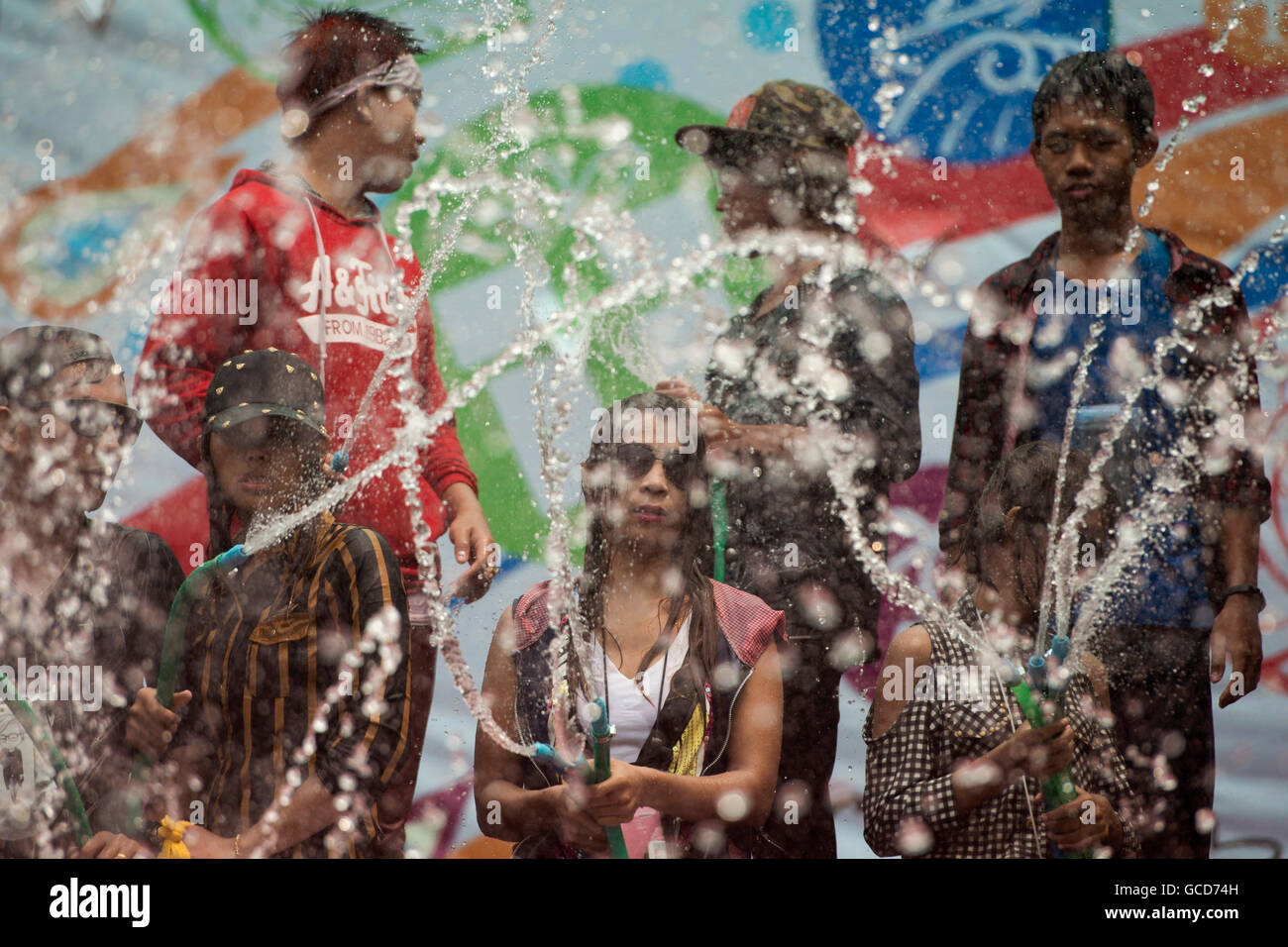 Thingyan water festival hi-res stock photography and images - Alamy