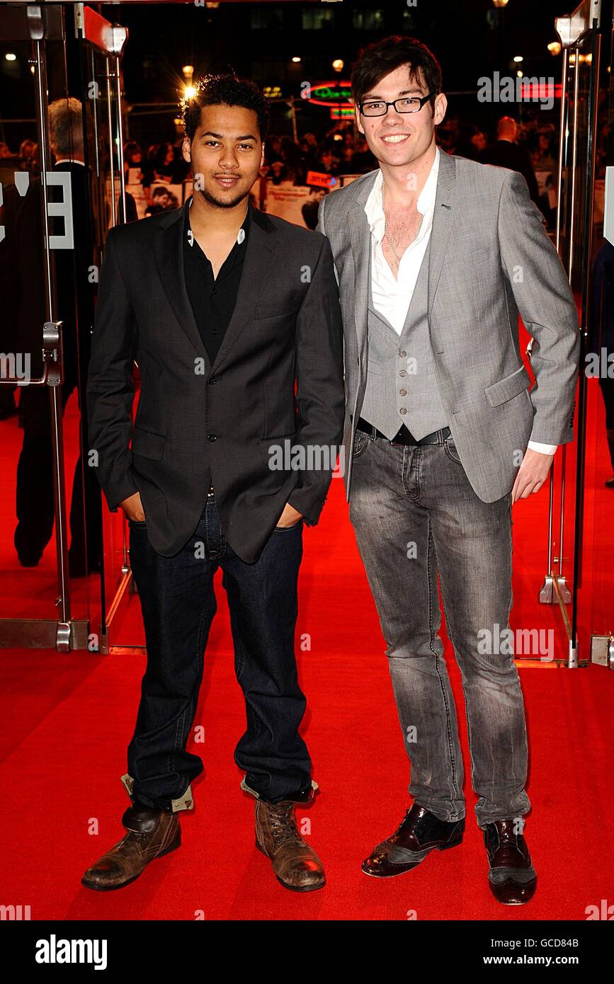 Devon Anderson (left) and Sam Attwater arriving for the UK premiere of ...