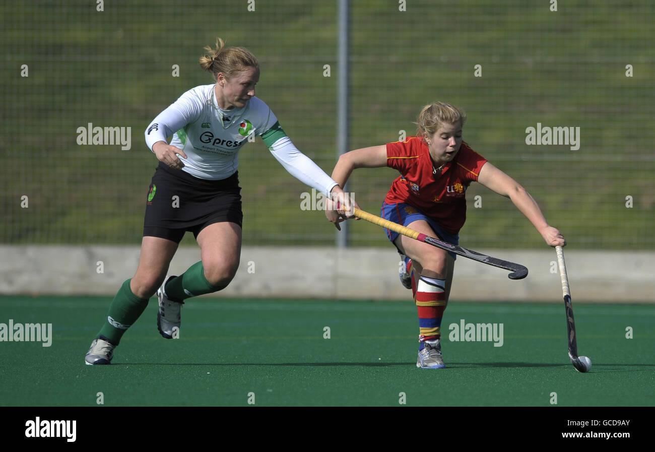 Birmingham's Sophie Bray (right) challenges with Canterbury's Mel ...