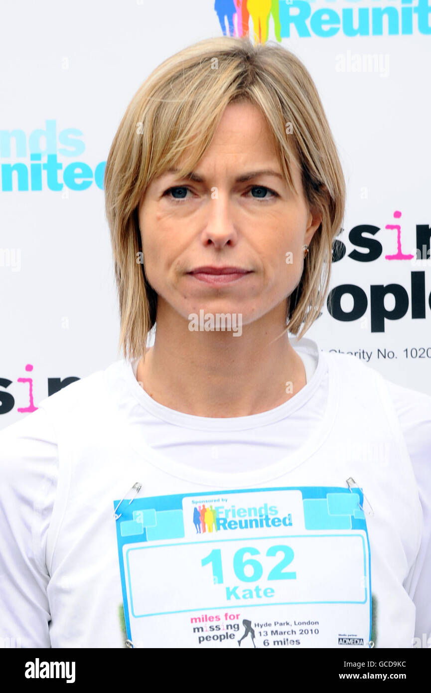 Kate takes part in the miles for missing people run hi-res stock ...