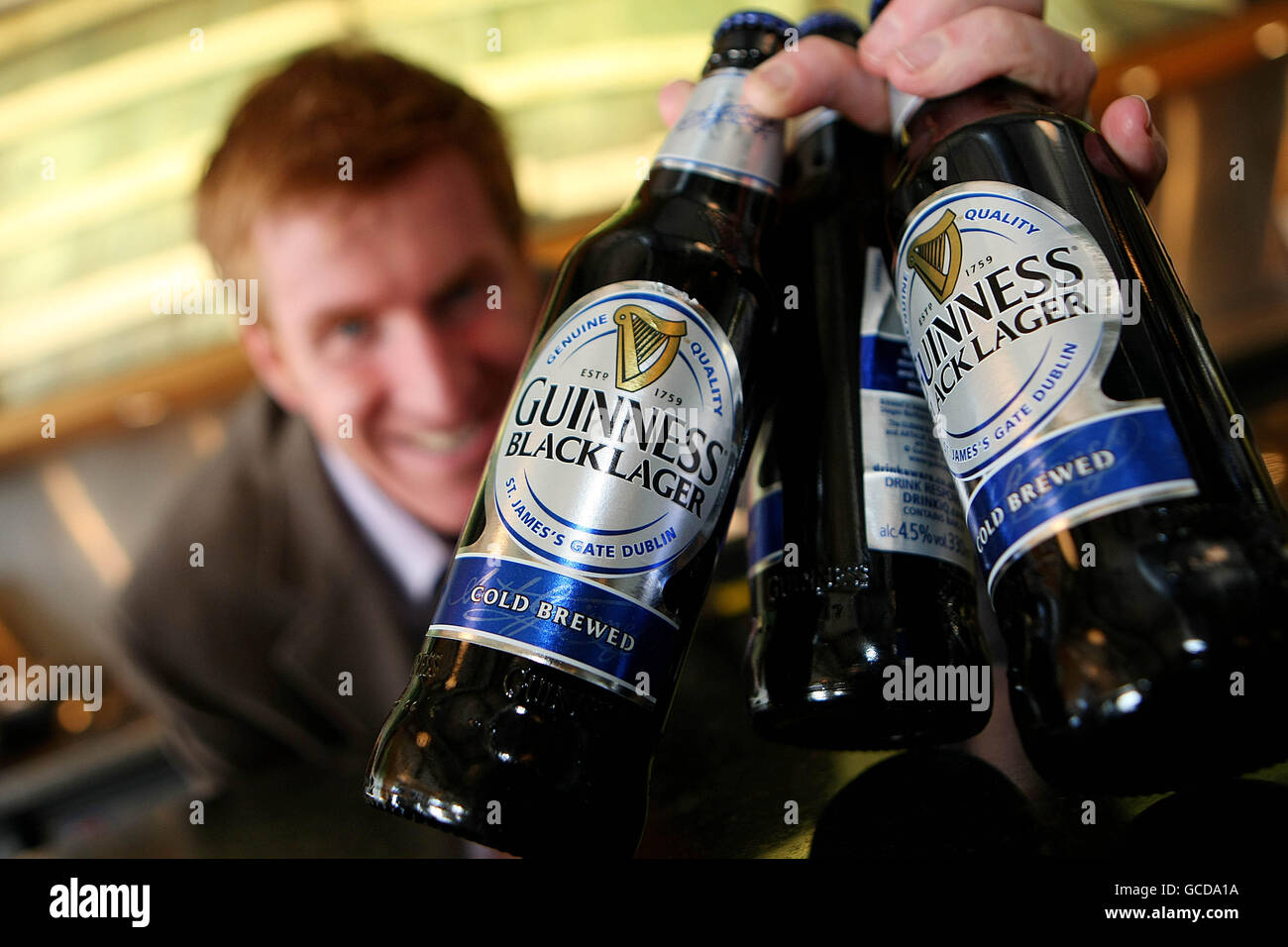 Guinness Black lager launch Stock Photo - Alamy