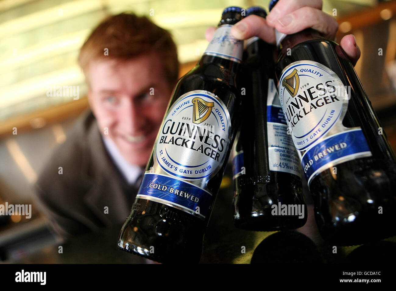Guinness Black lager launch Stock Photo - Alamy