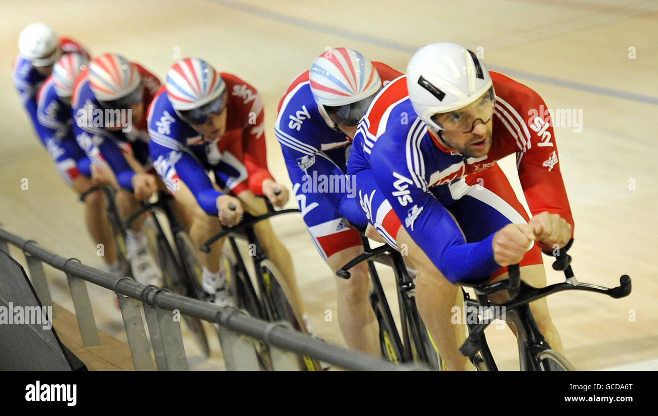 Members of Great Britain's endurance squad are lead out by Jason ...