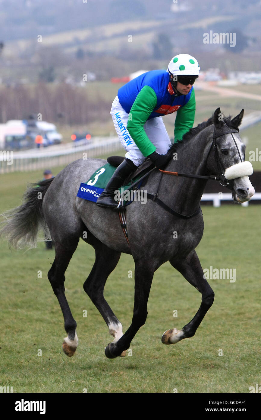 Great Endeavour ridden by jockey Danny Cook prior to the Byrne Group ...