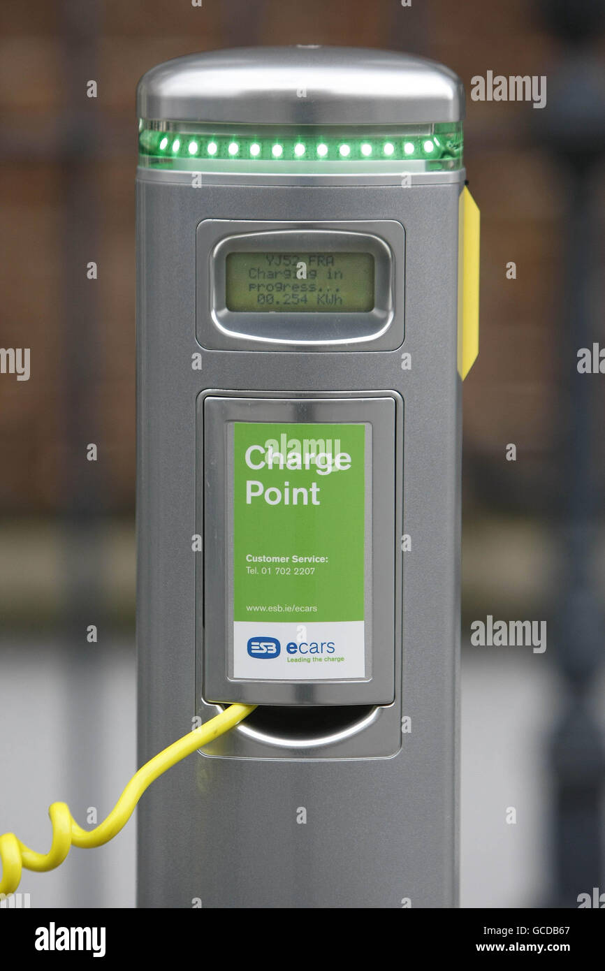 Electric vehicle recharge point High Resolution Stock Photography and ...