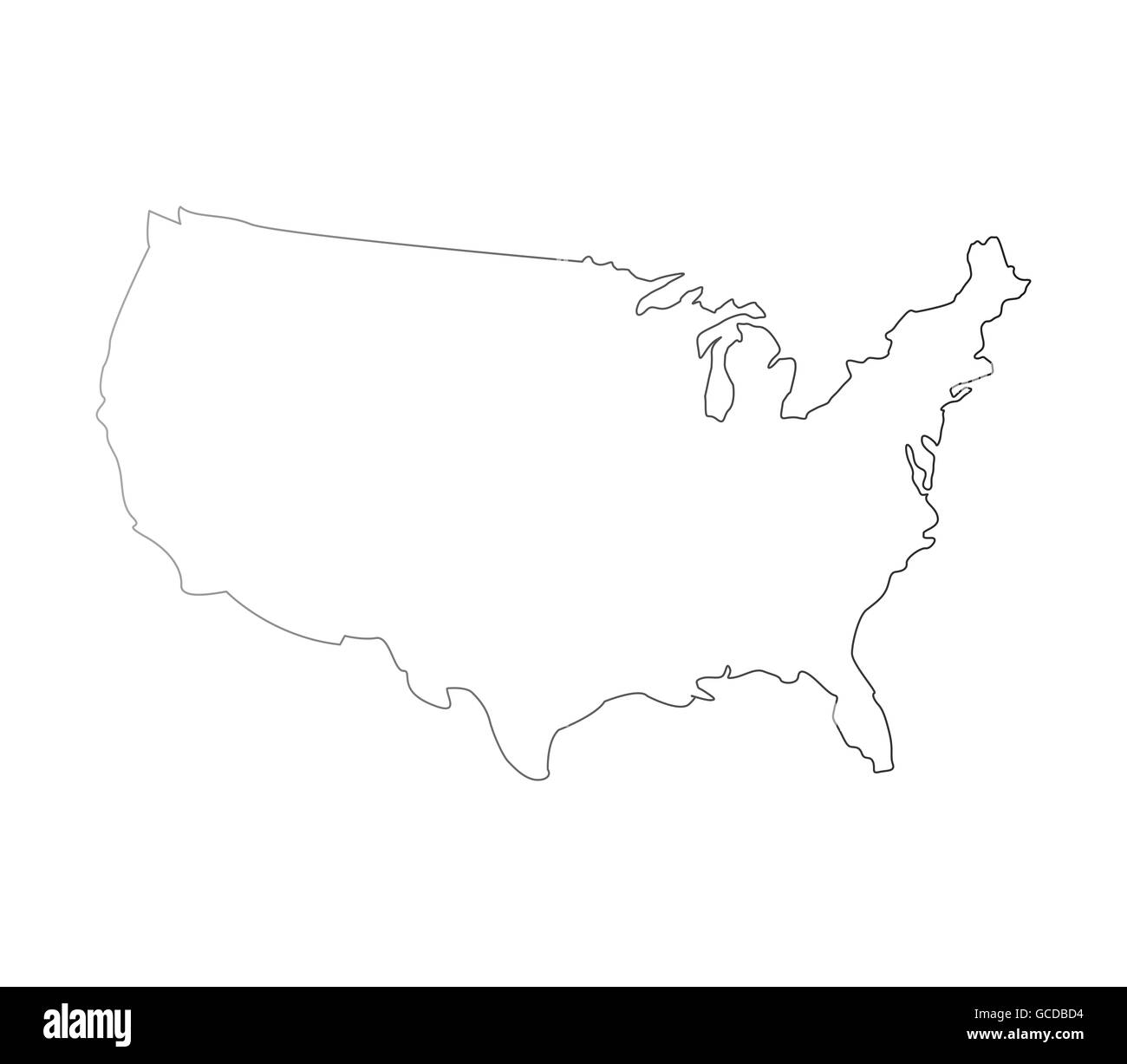 map of the united states Stock Photo - Alamy