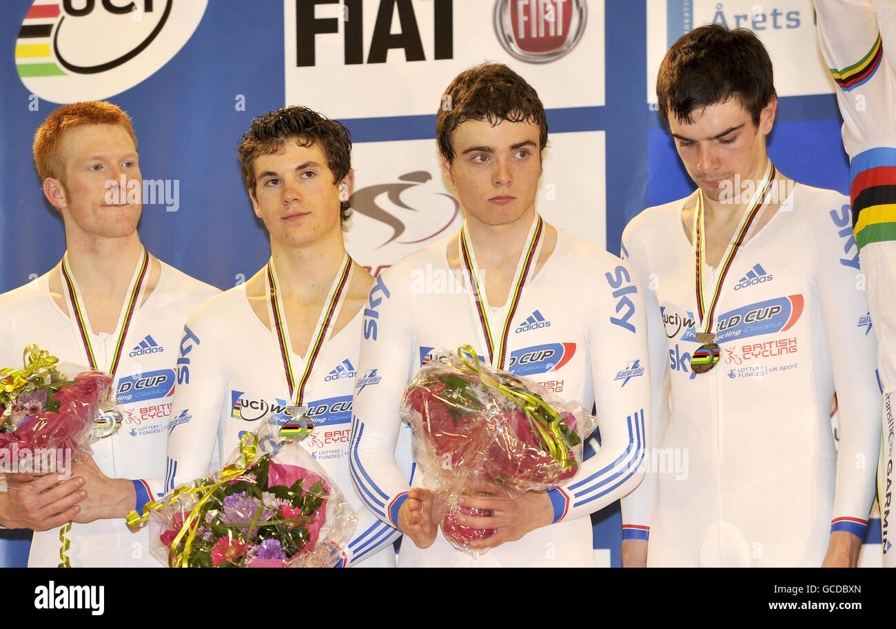 Great Britain's Ed Clancy, Ben Swift, Steven Burke, and Andy Tennant ...