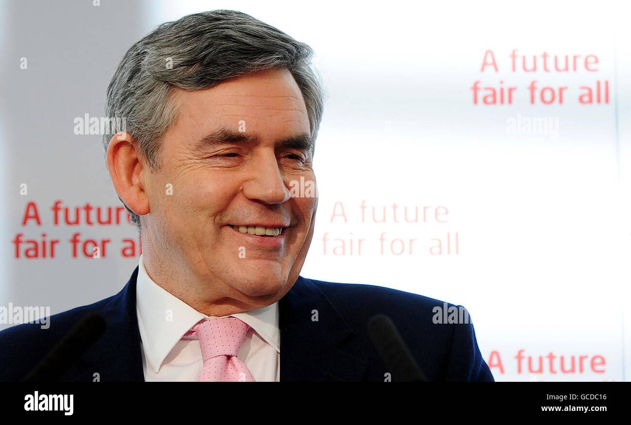 Prime Minister Gordon Brown, addresses party activists and PPCs during ...