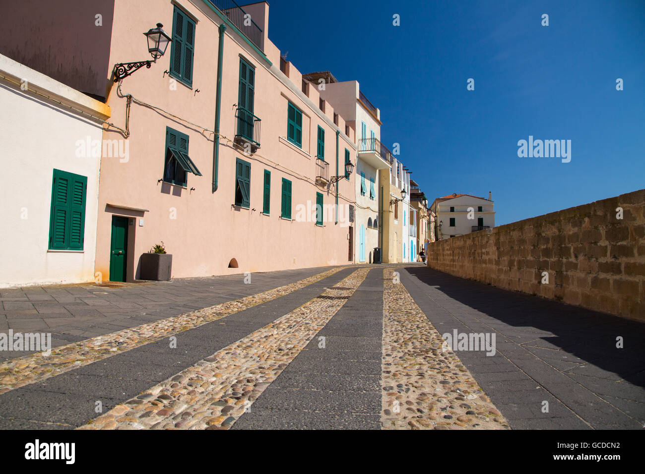 The old town of Alghero, Sardinia Stock Photo - Alamy