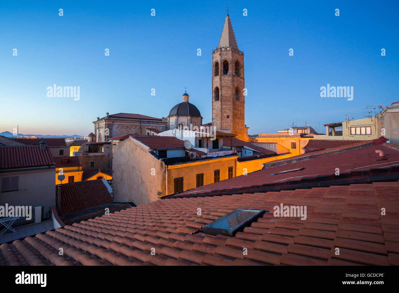 The old town of Alghero, Sardinia Stock Photo - Alamy