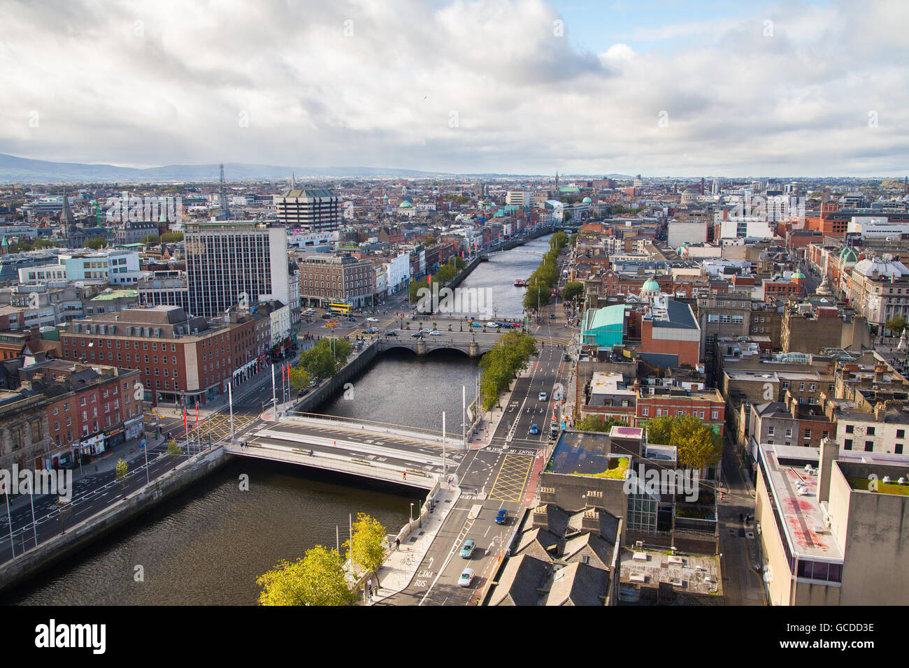 Skyline of Dublin City, Ireland. Looking from Liberty Hall towards O ...