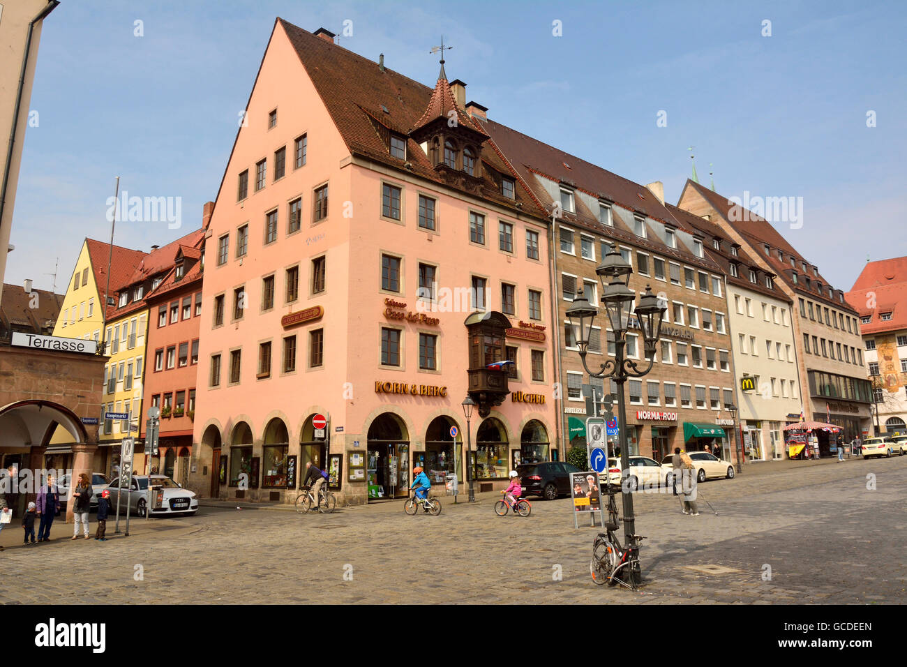 View of residential and commercial buildings in Nuremberg Stock Photo ...
