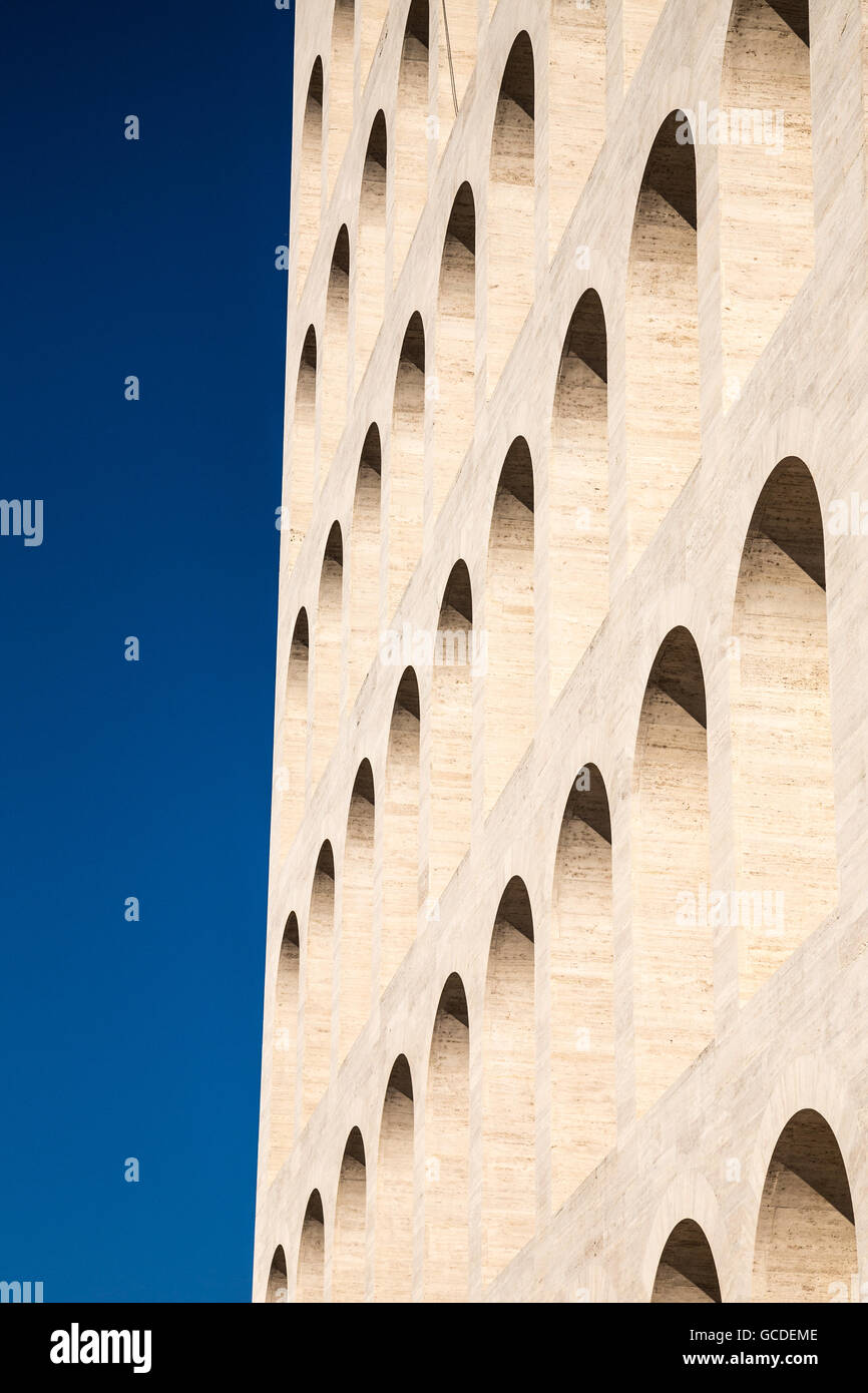 The Palazzo Della Civiltà Italiana, or Square Colosseum in Rome, Italy ...