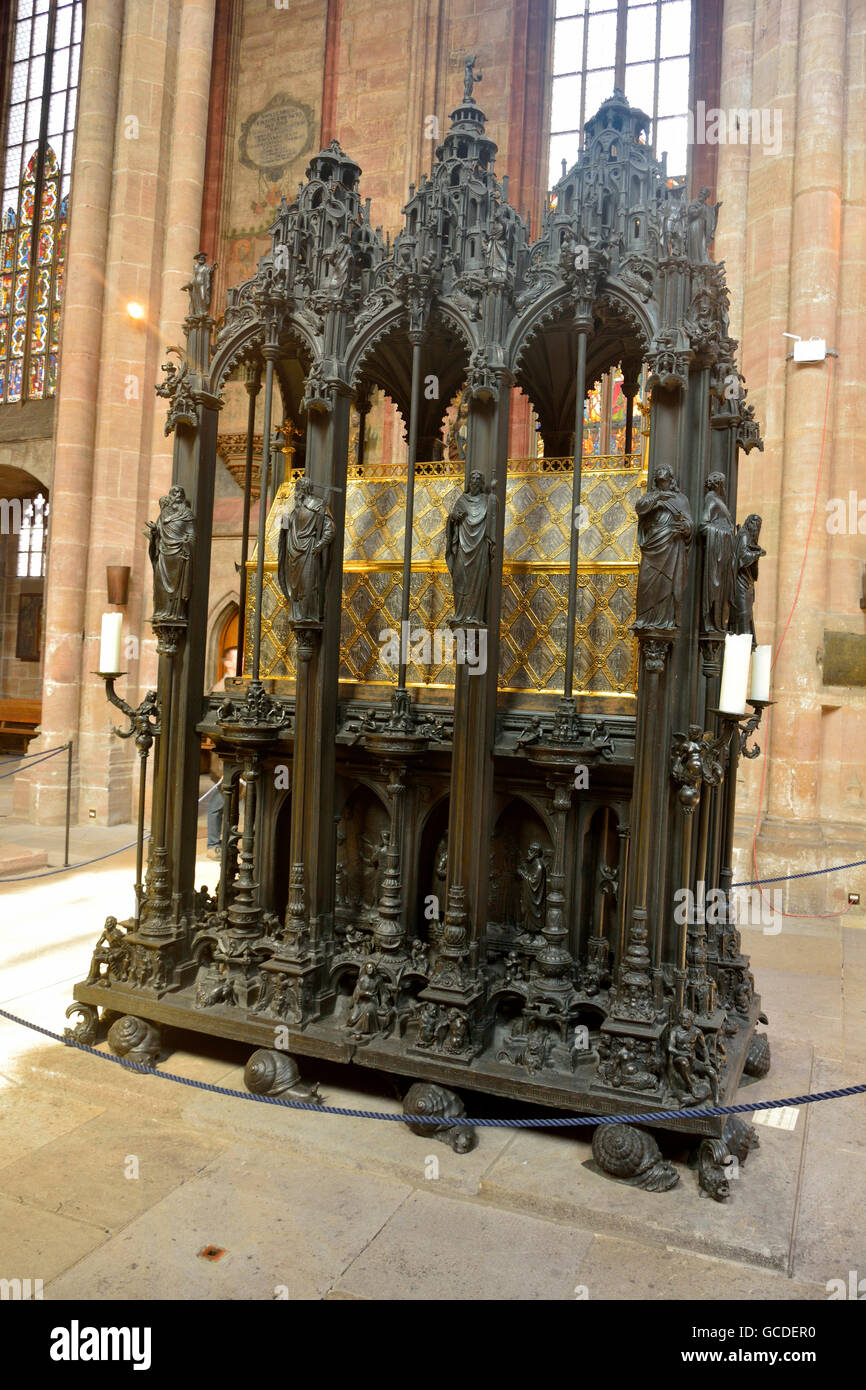 The Bronze shrine of St Sebald (own saint of Nuremberg) at St ...