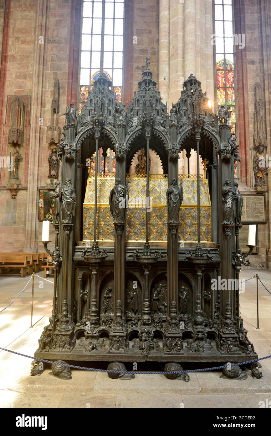 The Bronze shrine of St Sebald (own saint of Nuremberg) at St ...