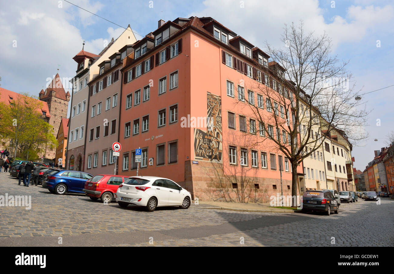 Nuremberg, Germany – April 10, 2016. View of a residential building on ...